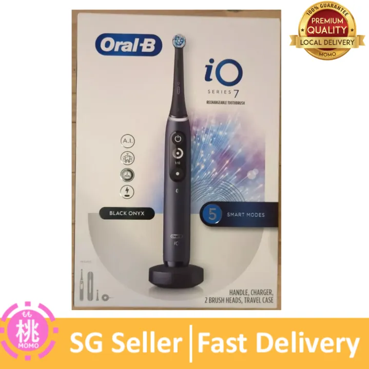 Oral B iO7 series IO 7 - Black Electric Toothbrush, 1 Handle Using Revolutionary Magnetic ...