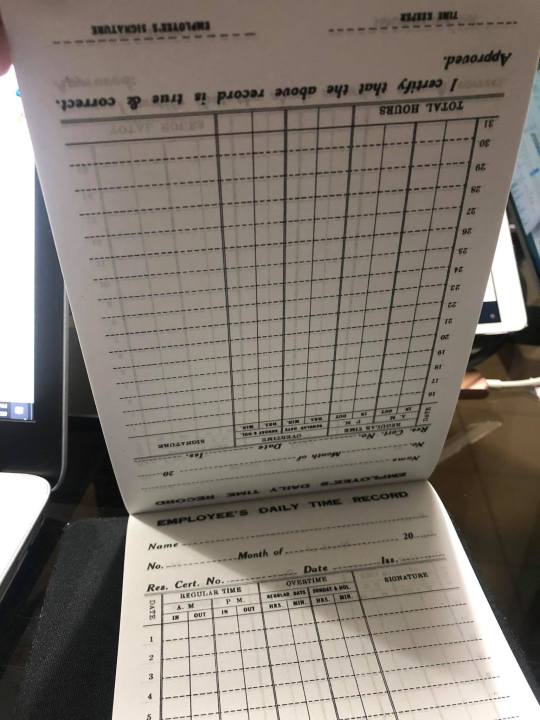 Employee's Daily Time Record (1 Pad) | Lazada PH