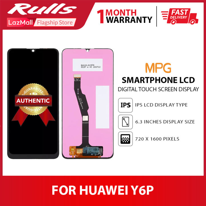 Smartphone LCD for Huawei Y6P Digital Touch Screen Display Frame ...