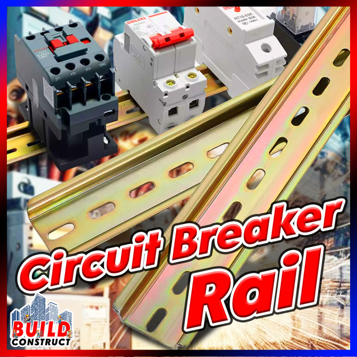 Grooved Metal DIN Fixed Rail 10/20/30/40/50cm General Circuit Breaker ...