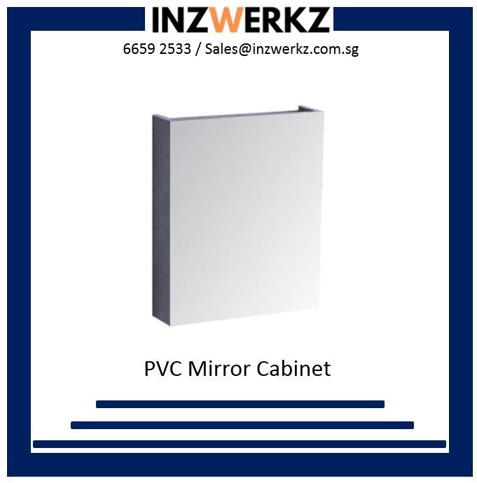 DUS PVC Mirror Cabinet 500 x 600 x 130mm | Lazada Singapore