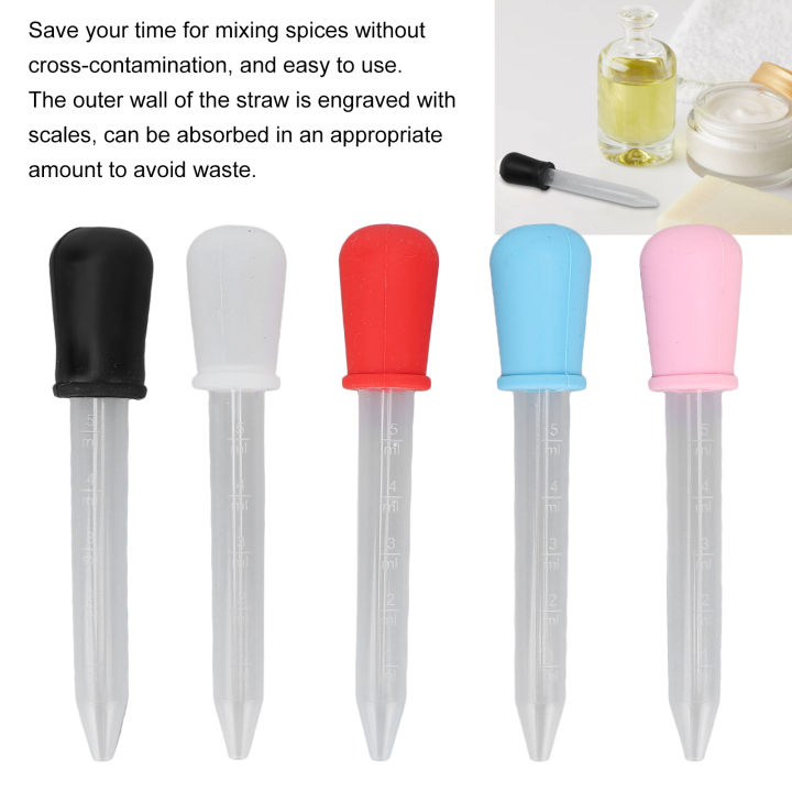 Transfer Pipette Calibrated Dropper 5PCS Different Color for DIY for ...