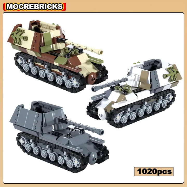 MOC khối xây dựng quân đội bọc thép xe ngựa Marder I Đức WW2 Tank ...