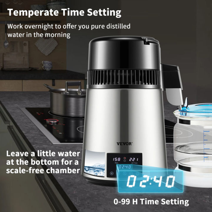VEVOR Water Distiller 1.5L/H Distilg Speed 4L Treatmen Purifier Filter ...