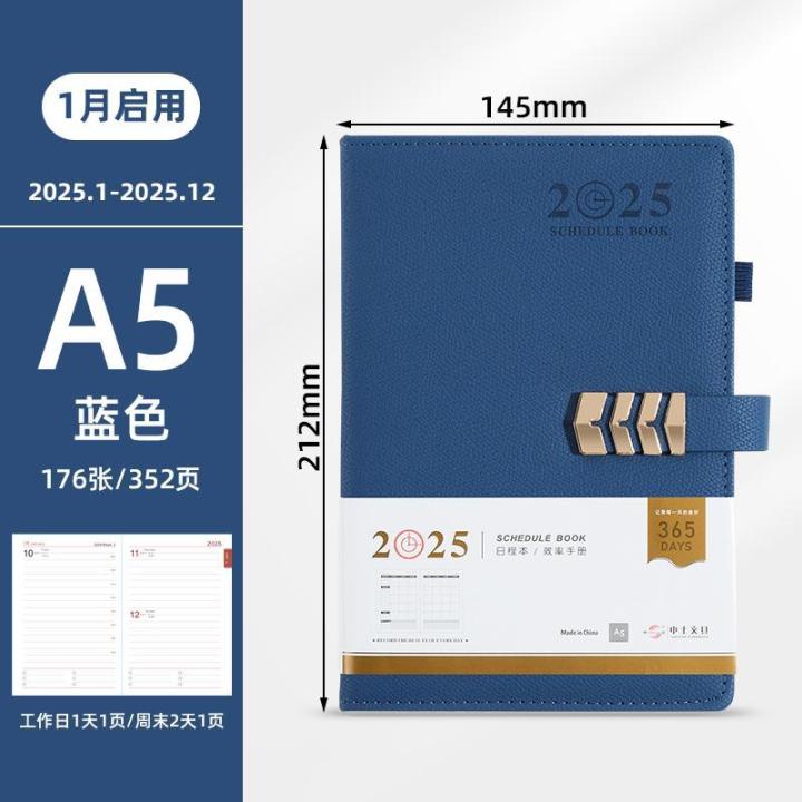 Hard Surface Agenda 2025 A5/B5 Planner Business Notebook and Notepad ...