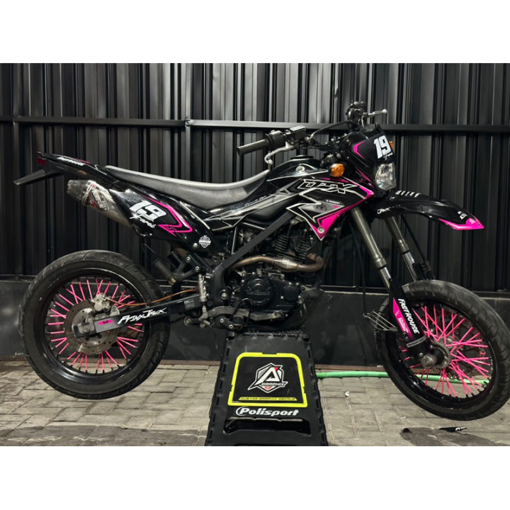 DECAL DTRACKER HITAM PINK /DECAL DTX SUPERMOTO | Lazada Indonesia