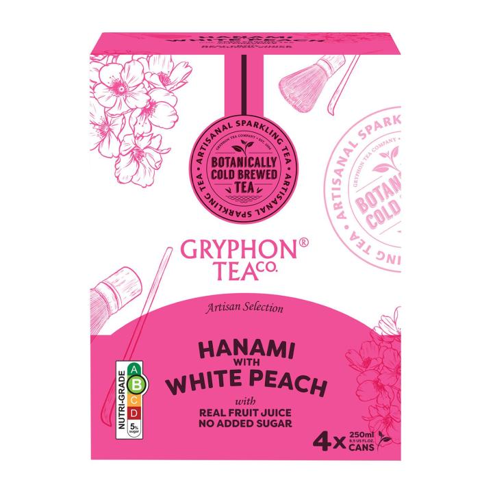 Gryphon Tea Company Hanami with White Peach Cold Brew Sparkling Tea ...