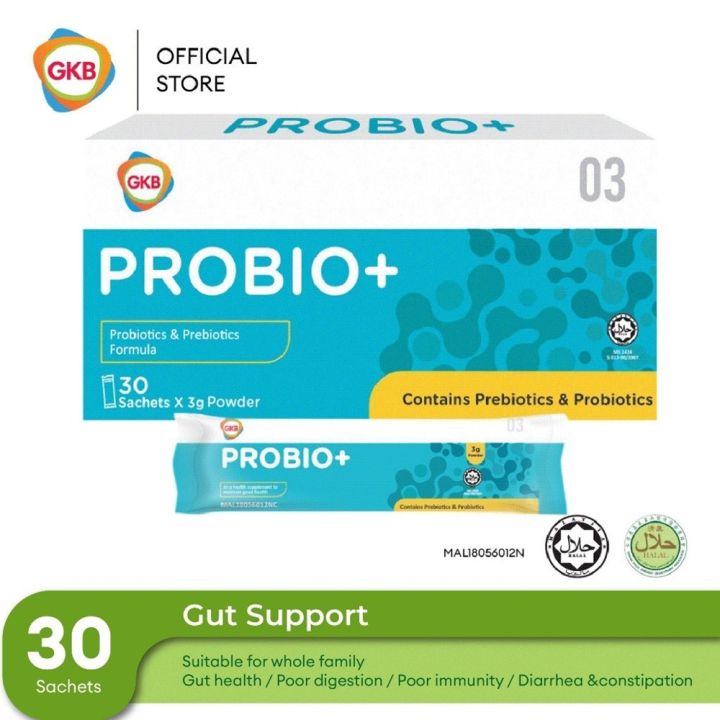 GKB Probio+ (Probiotics & Prebiotics Formula) 3g x 30 Sachets ...