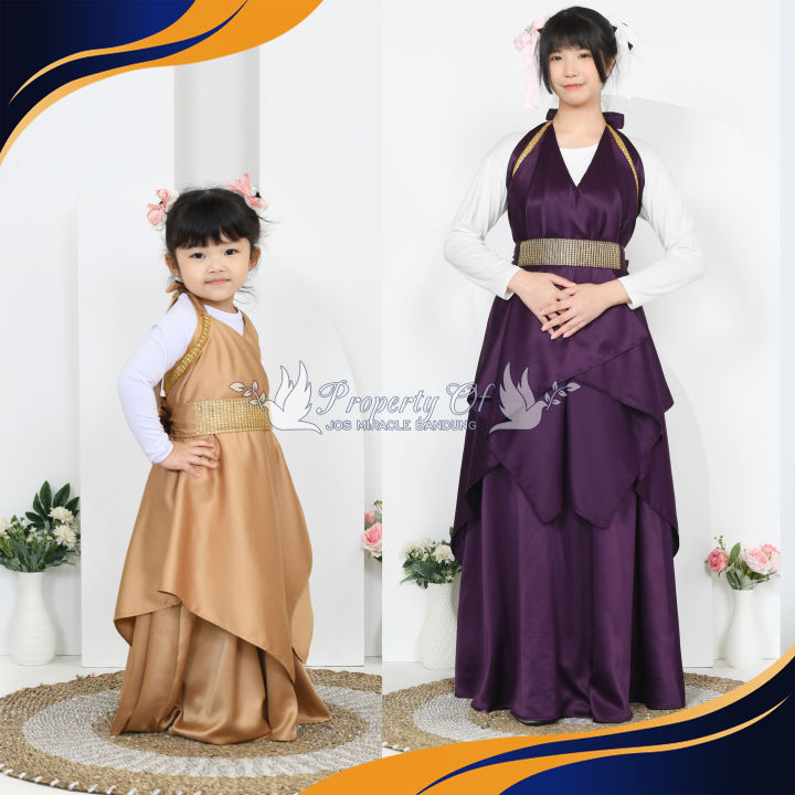 Penari Gereja - Baju/Halter + Rok -Tamborin - Model Tali - Satin Velvet ...
