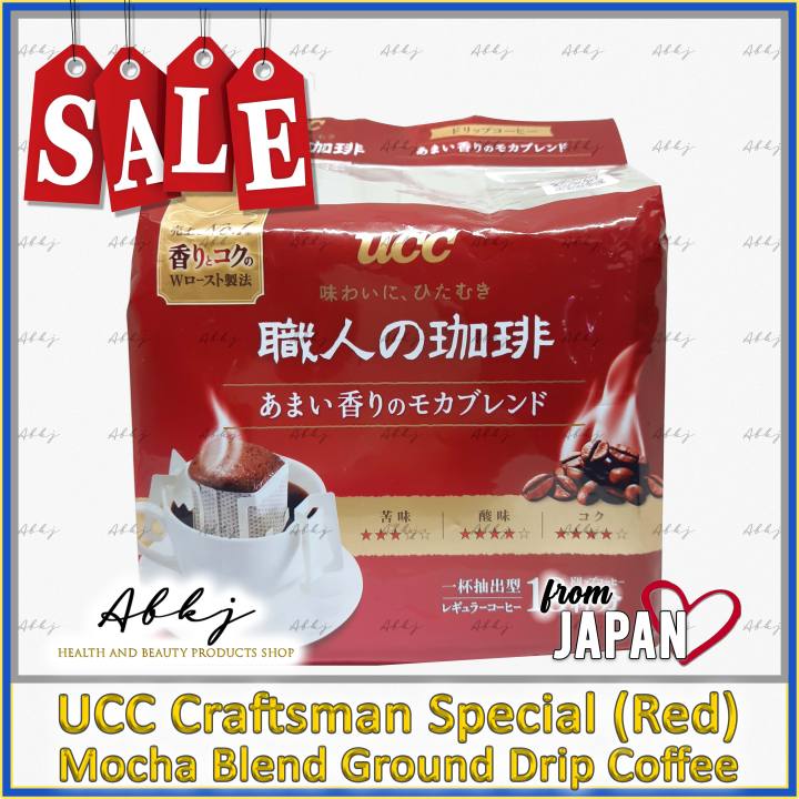 SALE!! UCC Craftsman's (Red) Mocha Blend Ground Drip Coffee 18 Drip Sachets (Best Before Date ...