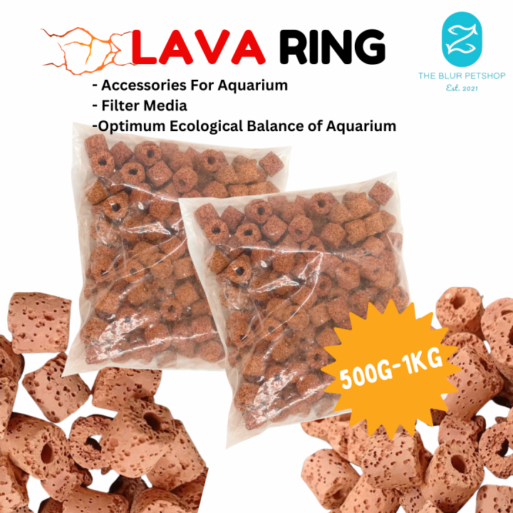 1kg Lava Ceramic Ring Nitrifying Bacteria Aquarium Fish Filter Media ...