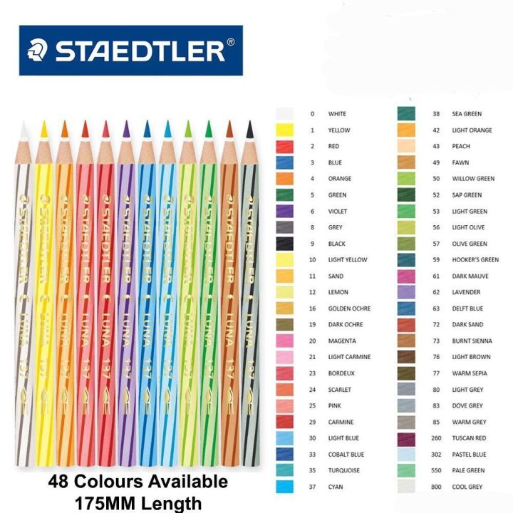 Staedtler Luna Premium Classic Watercolour Single Water Color Pencil ...