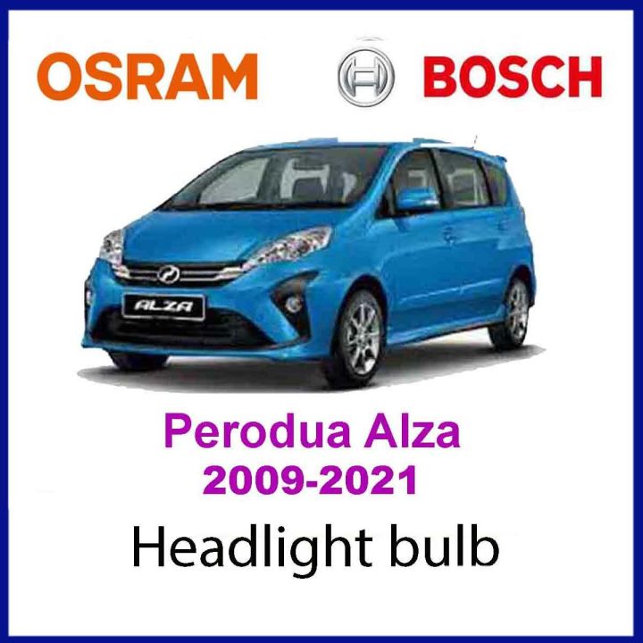 Bosch Osram Headlight Halogen Bulb type- Perodua Alza (2009-2021) | Lazada