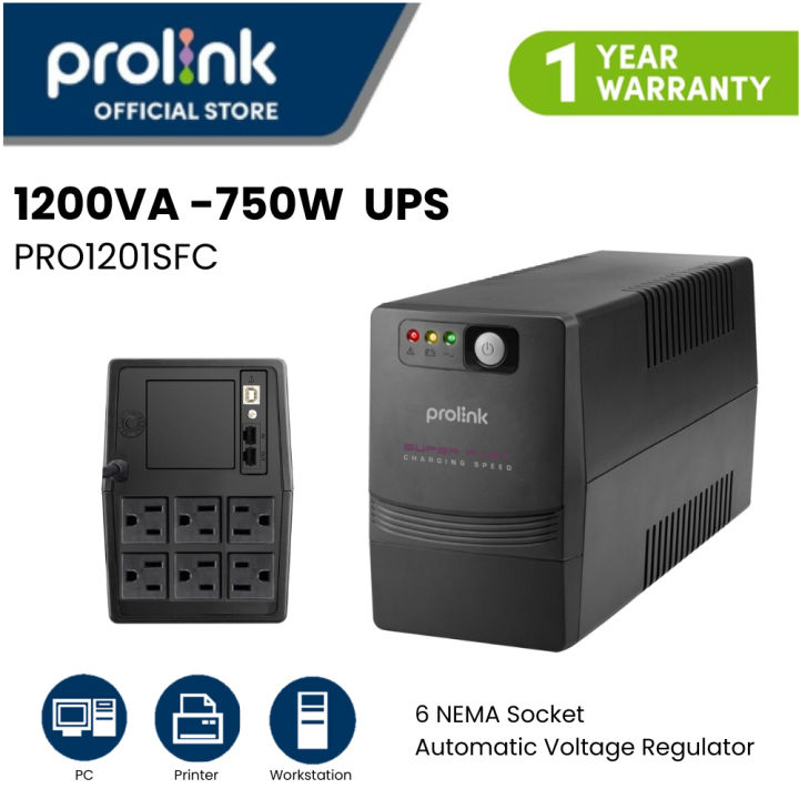 COD PROLiNK PRO1201SFC 720W - 1200VA UPS with AVR Uninterruptible Power ...