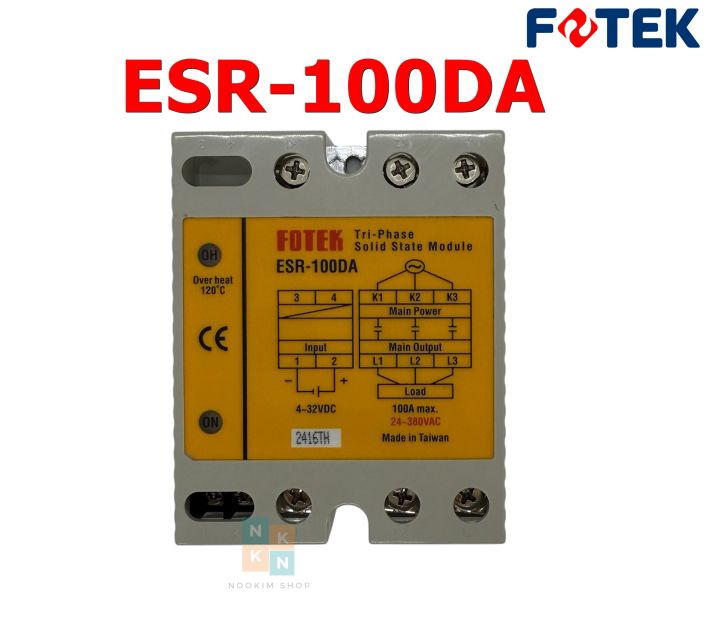 FOTEK Solid State Module Three Phase ESR-100 DA (ESR-DA) Series Three ...