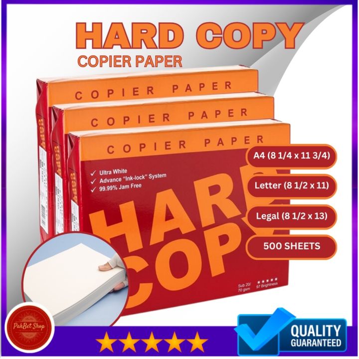 PBS Hard Copy Bond Paper ( Short / A4 / Long ) 70gsm 500Sheets | Lazada PH