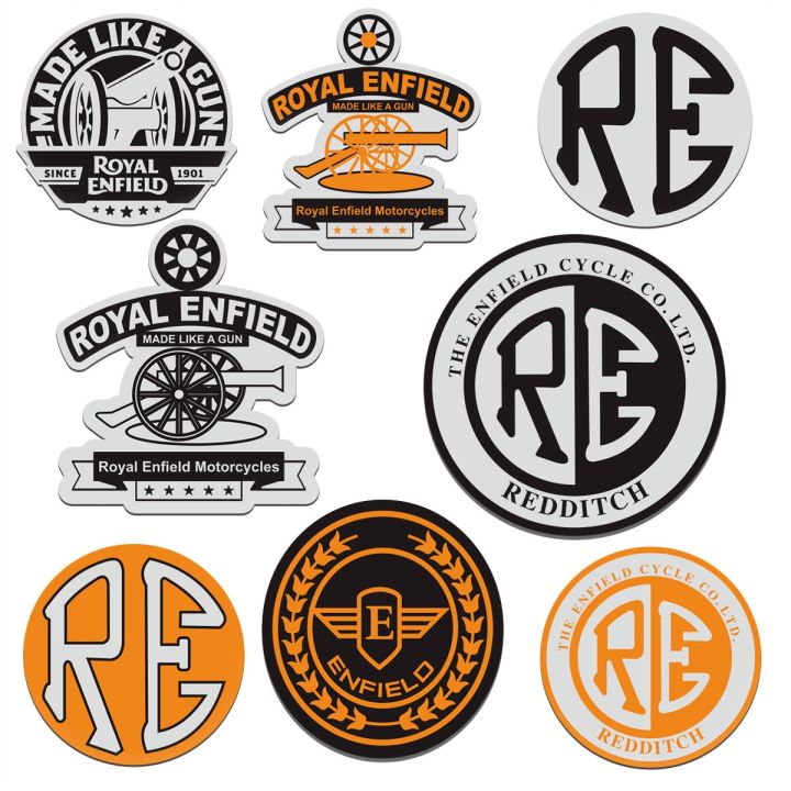 Aluminum Emblem Motorcycle Stickers Decal For Royal Enfield