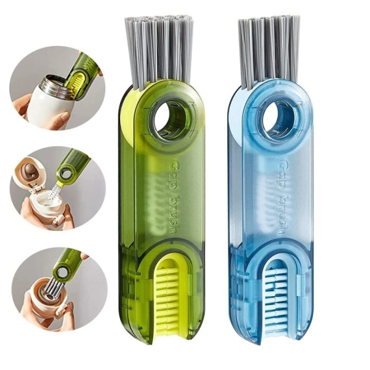 3 In 1 U shaped Cup Lid Cleaning Brush Water Bottle Cover Groove ...