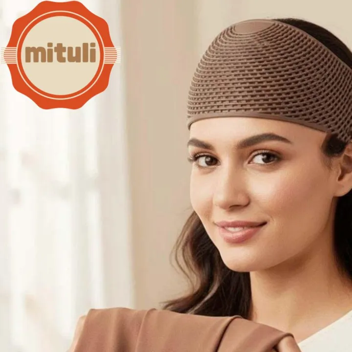 MITULI หลายฟังก์ชัน ที่คาดผมสำหรับยึดผ้าคลุมศีรษะ ปีกกว้าง ป้องกันลม ...