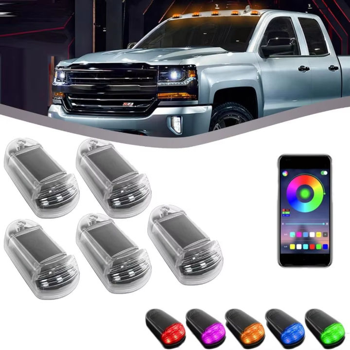 1pcs 7 Colors Solar Powered Cab Lights Cab Lights Punch-Free Solar ...