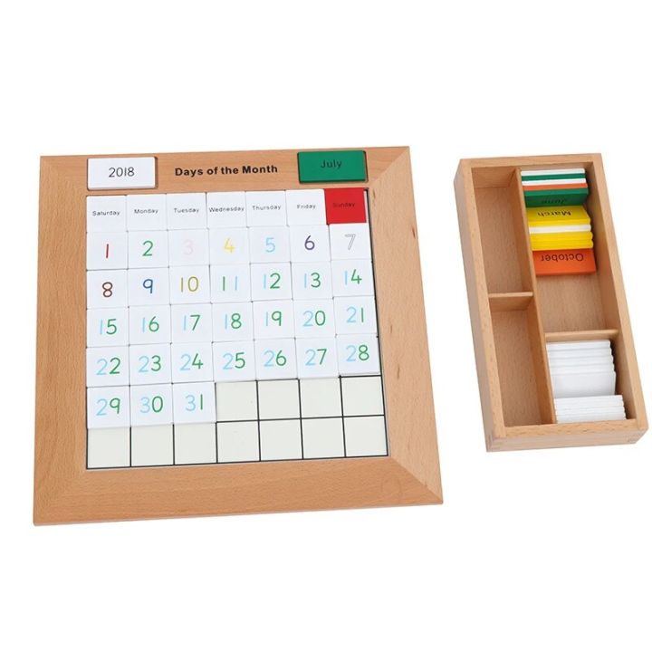 Montessori Calendar Year/ Month/ Day of Weeks Learning Resources for ...
