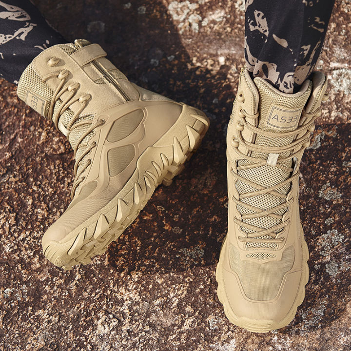 (Free shipping) size 39-46 men military leather boots Special Forces ...