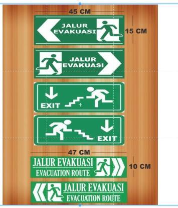Stiker Rambu K3 Jalur Evakuasi, Assembly Point, Jalur Evakuasi, Arah Evakuasi, stiker K3, Stiker ...