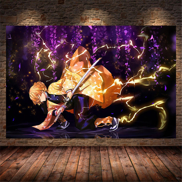Zenitsu Agatsuma Demon Slayer Anime Canvas Painting Decor Wall Art ...