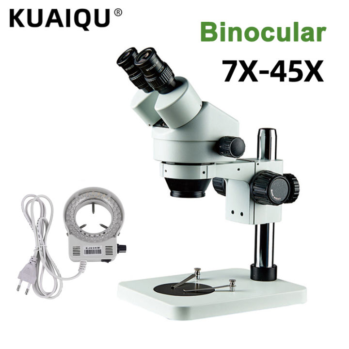 【Ready Stock】Binocular Microscope 7-45X Zoom Stereo Microscope Phone ...