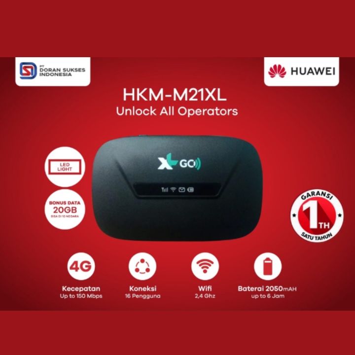 Modem Wifi 4G LTE Mifi XL HKM M21 Unlock Free XL 20GB - Garansi Resmi | Lazada Indonesia