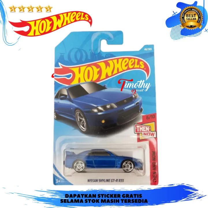 Hot Wheels Nissan Skyline GTR R33 Biru Then Now Mainan Promo | Lazada ...