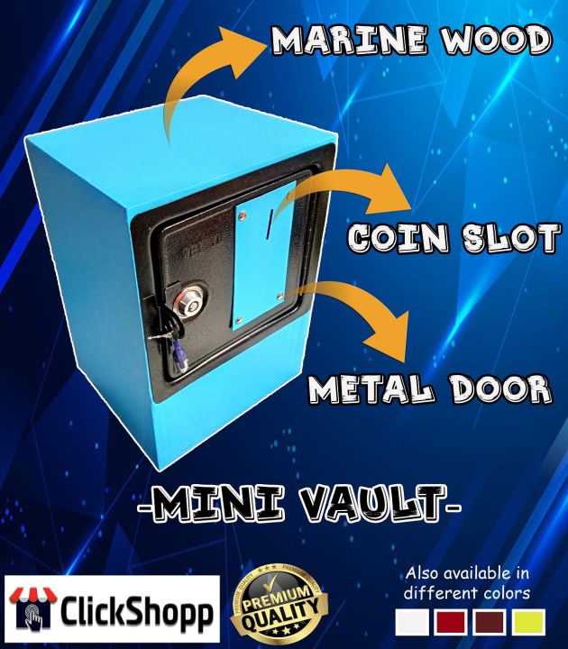 MINI VAULT SAFETY BOX MADE IN MARINE WOOD METAL DOOR WITH UNIQUE KEYS ...
