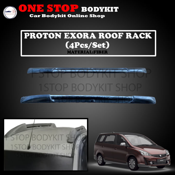 PROTON EXORA ROOF RACK (FIBER GLASS)SKIRT LIP BODYKIT | Lazada