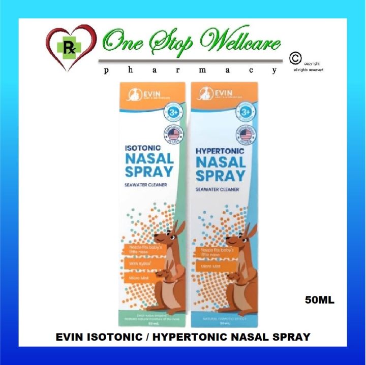 EVIN HYPERTONIC / EVIN ISOTONIC NASAL SPRAY 50ML | Lazada