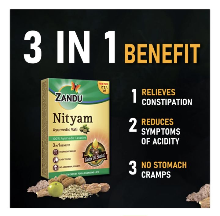 Zandu Nityam Ayurvedic Laxative For Constipation | Lazada PH