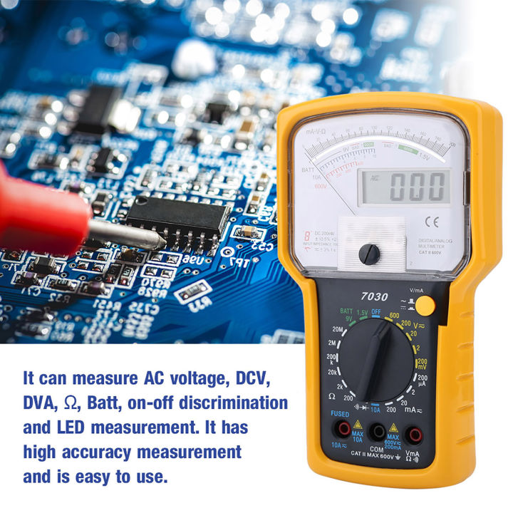 Analog Multimeter KT7030 AC/ DC Analog Multimeter Tester Digital Analog ...