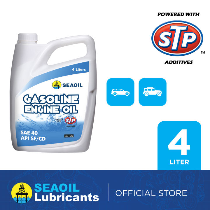 SEAOIL Gasoline Engine Oil SAE 40, API SF-CD Rating (1 Liter) | Lazada PH