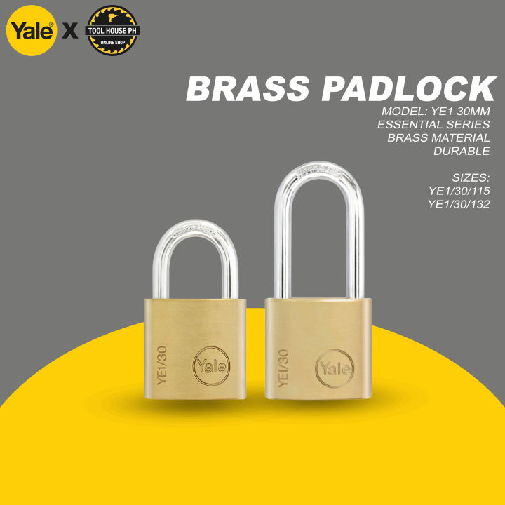YALE PREMIUM QUALITY BRASS PADLOCK 30mm/40mm/50mm Standard/Long Shackle | Lazada PH