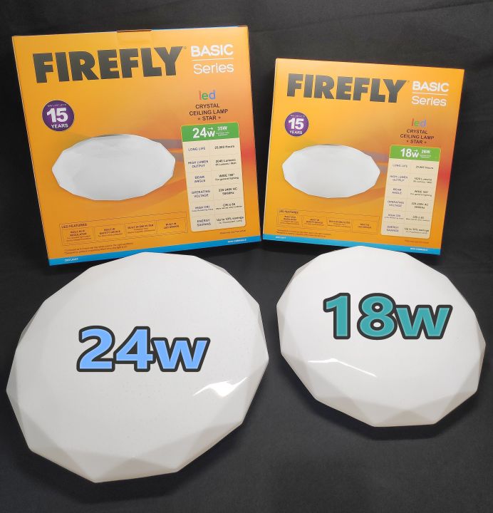 Firefly LED Crystal Ceiling Light Star Basic Series 24w and 18w | Lazada PH