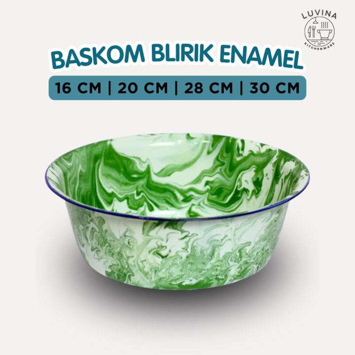 Baskom Blirik Jadul Enamel Multifungsi | Lazada Indonesia