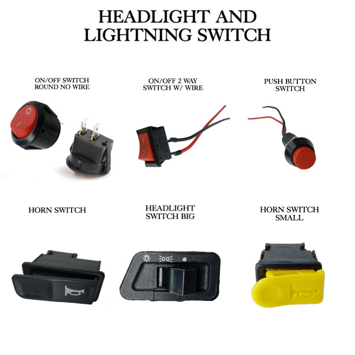 Motorcycle Accessories Headlights And Lightning Switch Button Assorted ...