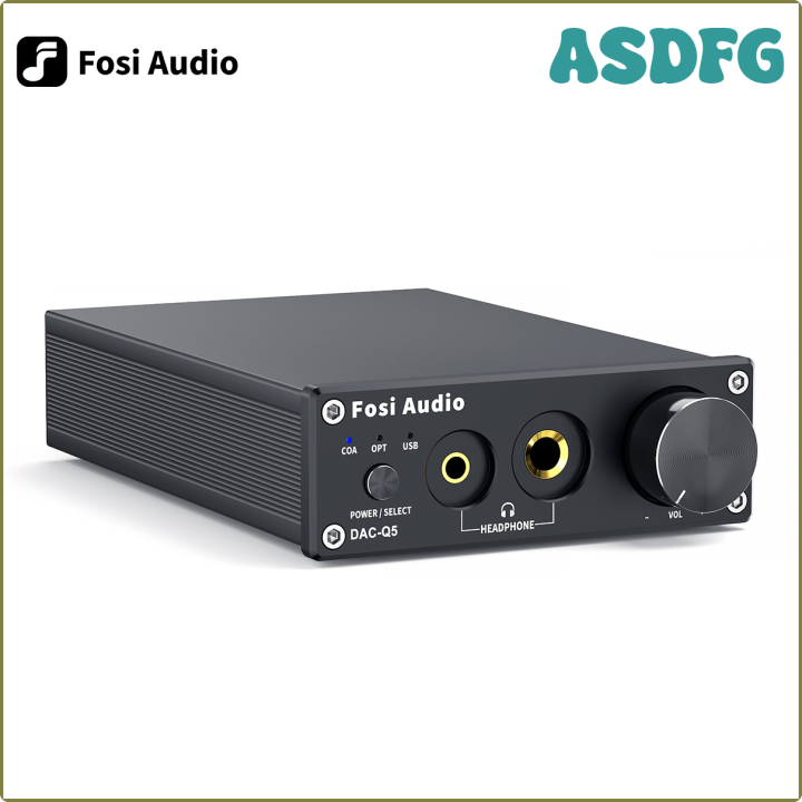 ASDFG Fosi Audio Q5 DAC Converter USB Digital-to-Analog Adapter ...