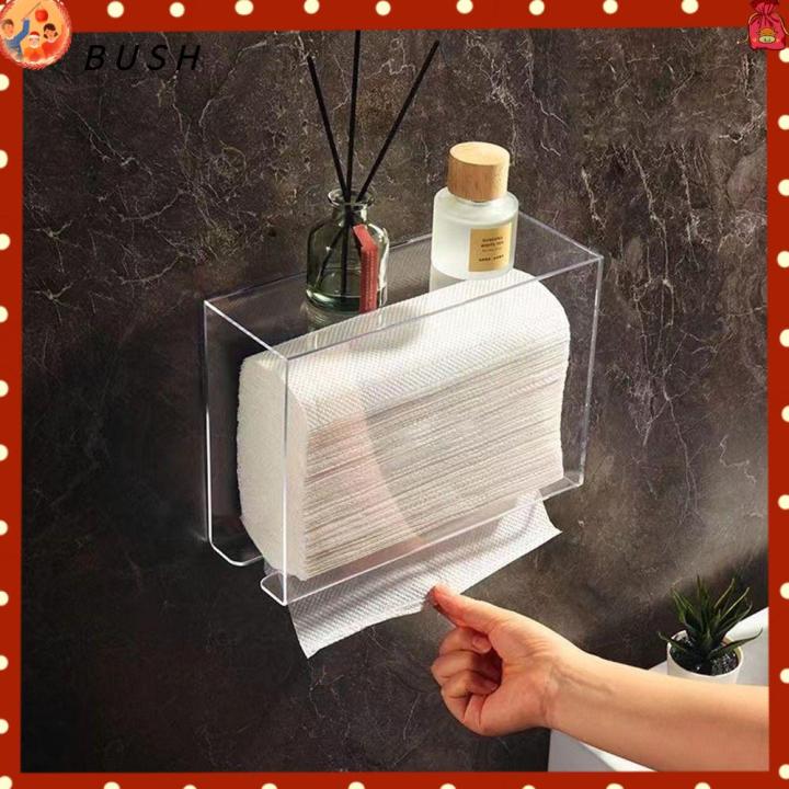 BUSH Clear Paper Towel Dispenser Transparent Wall Mount Folded Paper ...