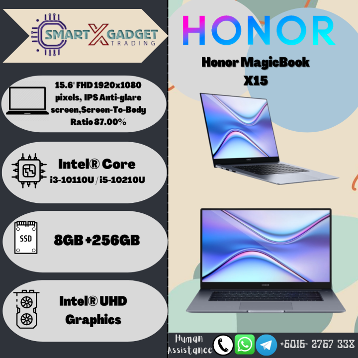HONOR MagicBook X 15 (Intel® Core™ i3-10110U / i5-10210U,8GB+256GB,8GB ...