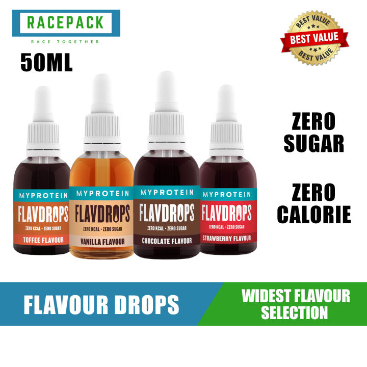 Myprotein FlavDrops Flavour Drops 50ML, Zero calories, Zero Sugar ...