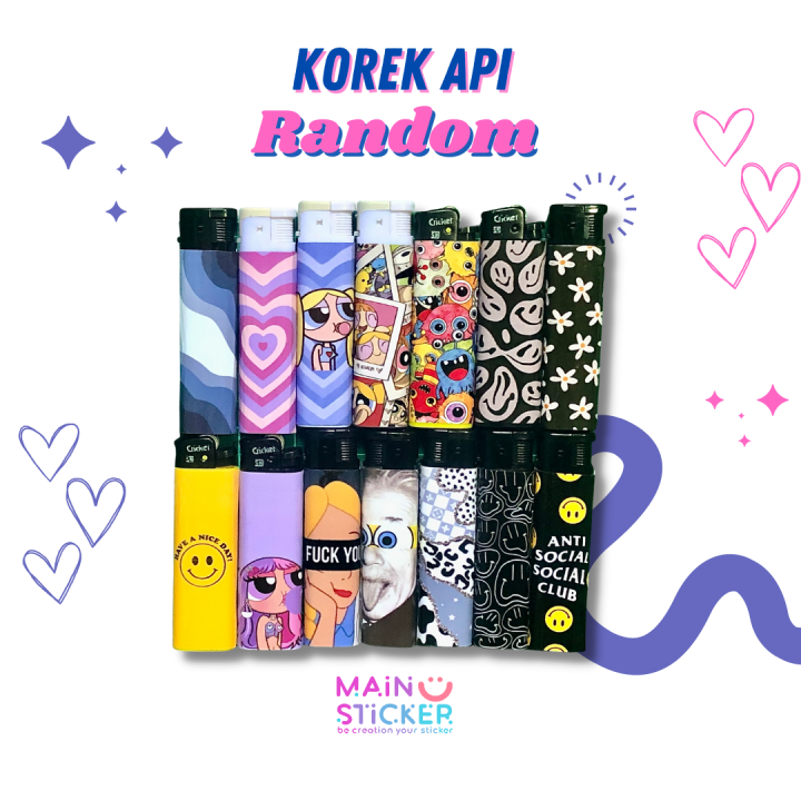 RANDOM - Korek Api Cricket Bara Lighter Pink Aesthetic | Lazada Indonesia