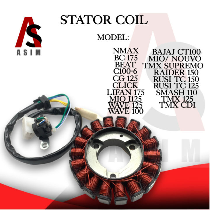 ASIM MOTORCYCLE STATOR COIL ASSY PURE COPPER | Lazada PH