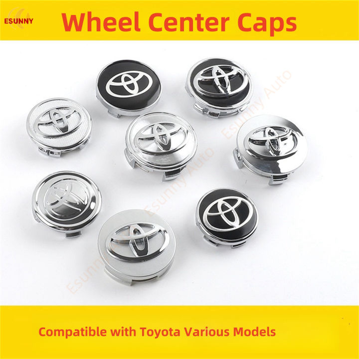Toyota Wheel Center Caps with Logo - 4 Pcs/Set - 57mm / 62mm - Rim ...
