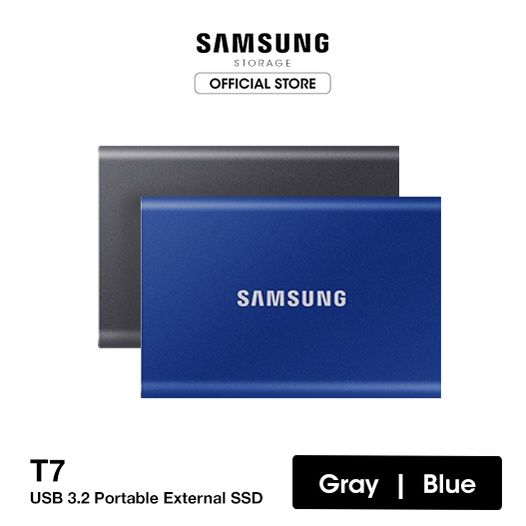SAMSUNG PORTABLE SSD T7 USB 3.1 GEN 2 BLUE AND GRAY 1TB 500GB | Lazada PH