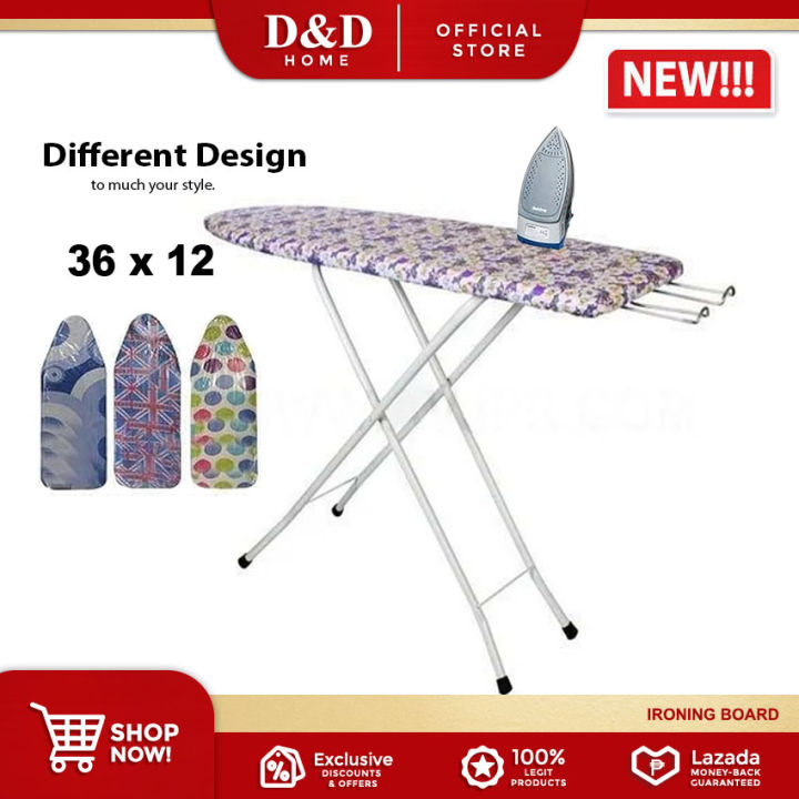 D&D Home l 12 x 36 IRONING BOARD Heavy Duty Ironing Board KABAYO / IRON ...